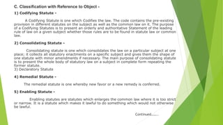 Meaning and Classifcation of Statute..pptx