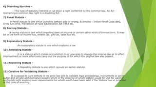 Meaning and Classifcation of Statute..pptx