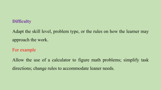 Meaning And Concept Of Curriculum Adaptation, Accommodation And ...