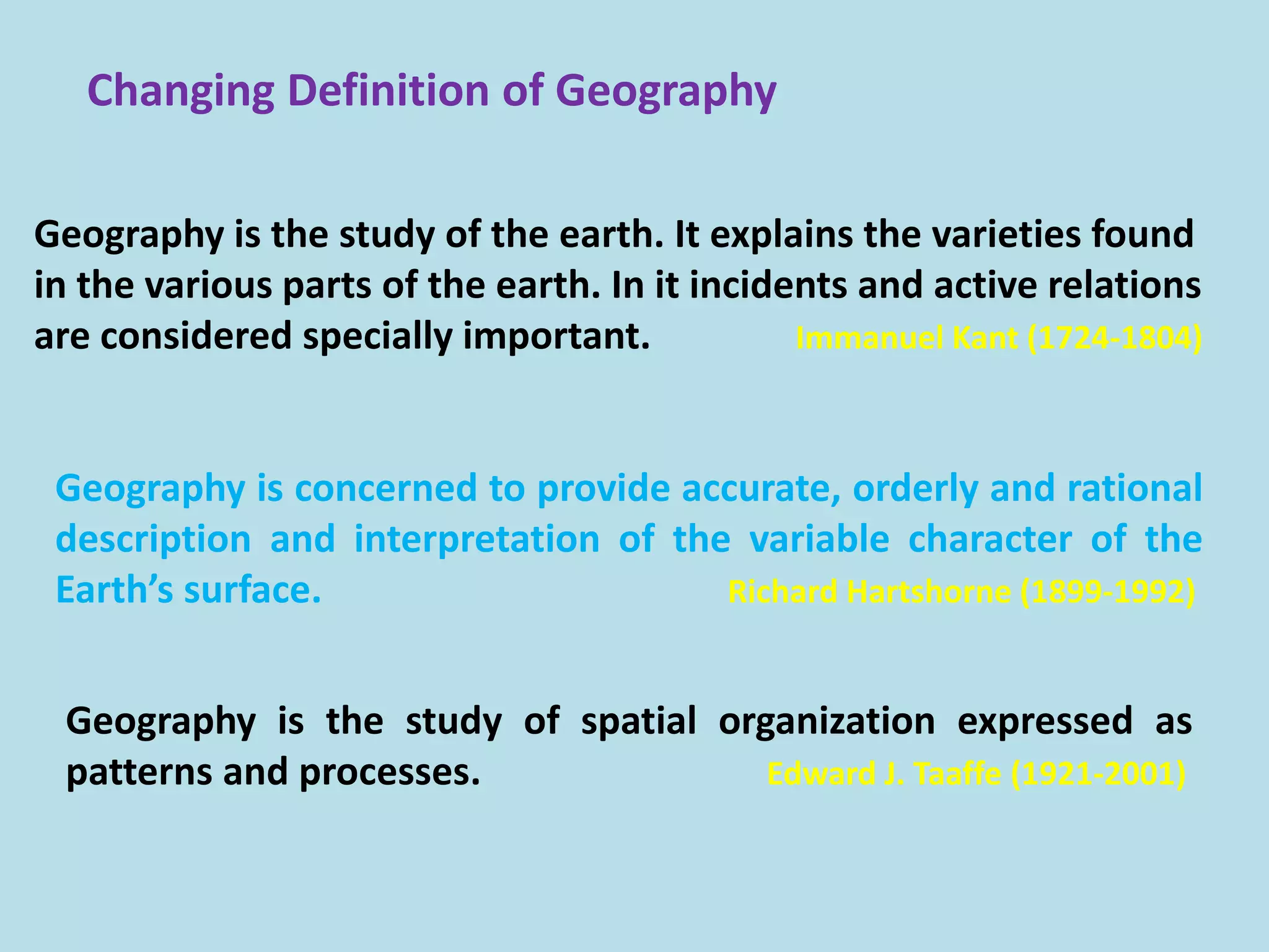 Meaning and Definition of Geography | PPTX