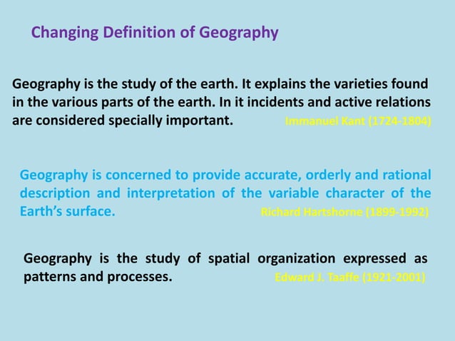 Meaning and Definition of Geography | PPTX