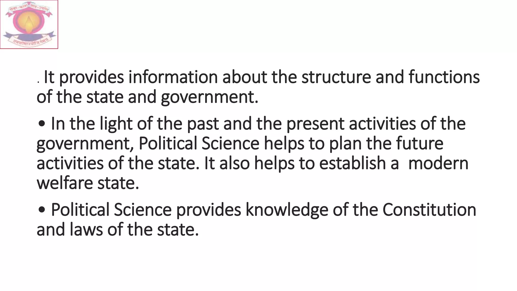 MEANING AND IMPORTANCE OF POLITICAL SCIENCE.pptx