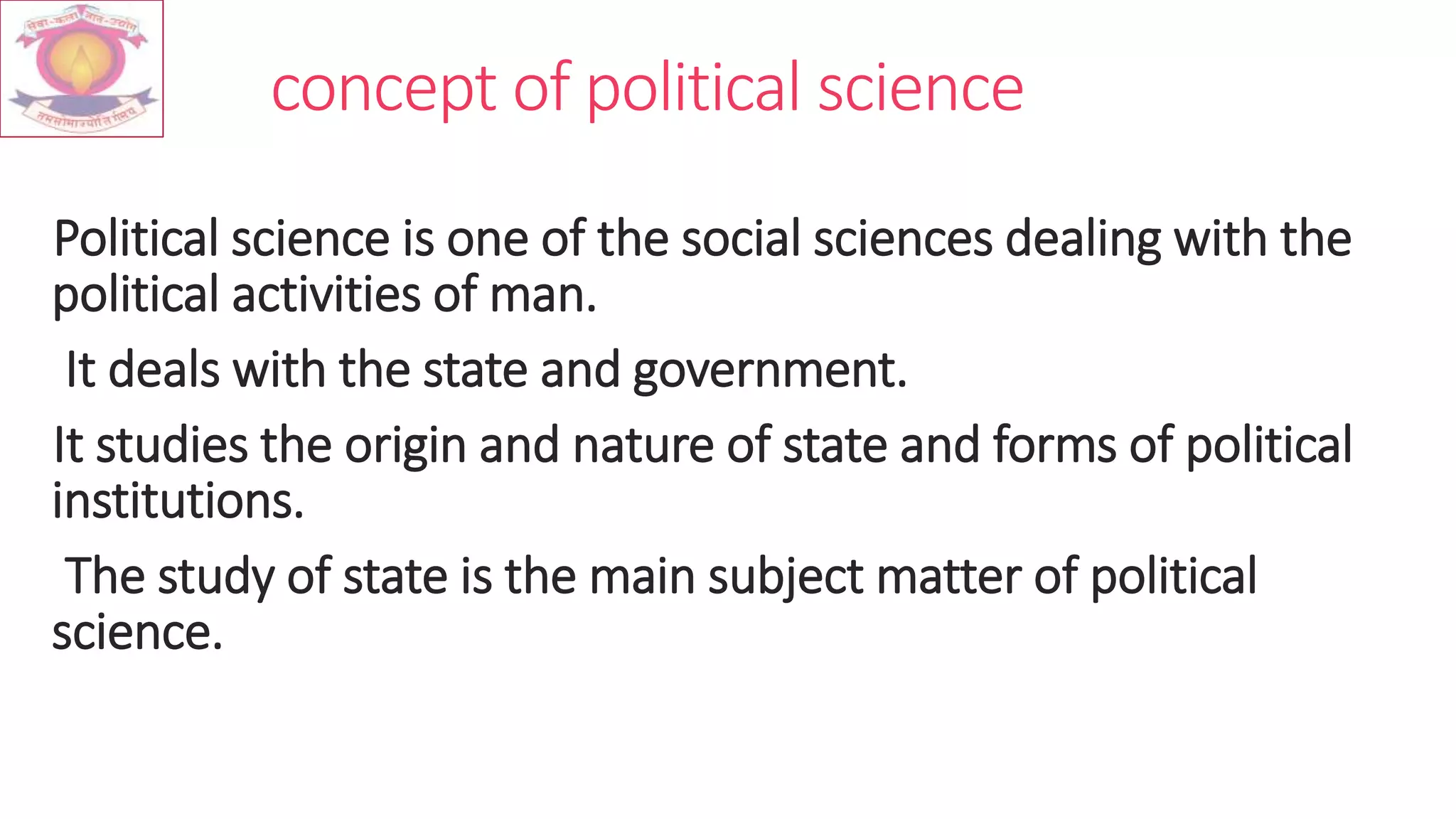 MEANING AND IMPORTANCE OF POLITICAL SCIENCE.pptx