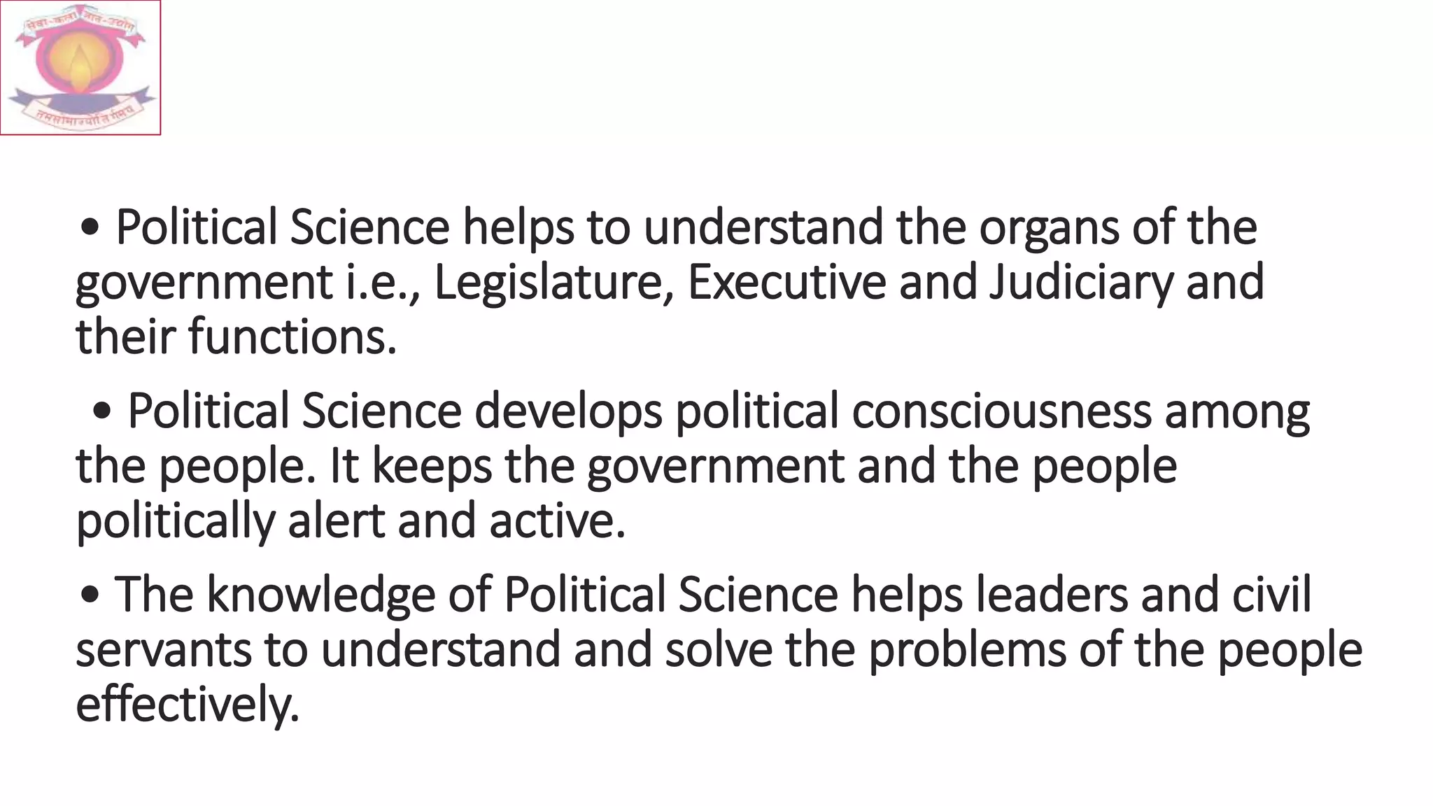 MEANING AND IMPORTANCE OF POLITICAL SCIENCE.pptx