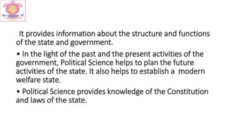 MEANING AND IMPORTANCE OF POLITICAL SCIENCE.pptx