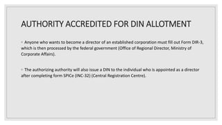 Meaning and legal framework of Director Identification Number (DIN ...