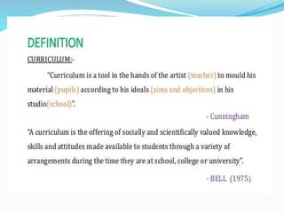 MEANING AND NATURE OF CURRICULUM | PPT