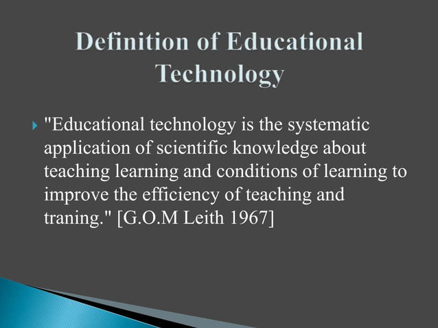 Meaning and nature of educational technology | PPTX