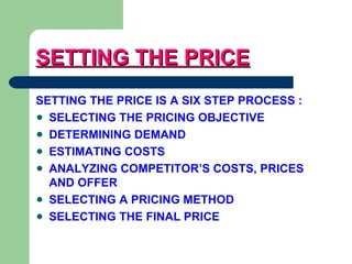 Meaning and objectives of pricing | PPT