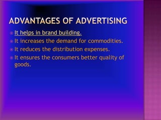 Meaning and role of advertising | PPTX