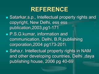 Meaning and scope intellectual property rights | PPTX