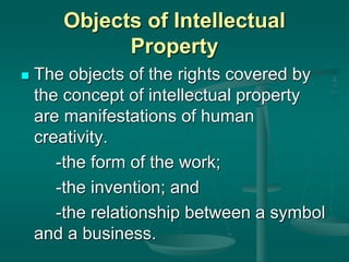 Meaning and scope intellectual property rights | PPTX