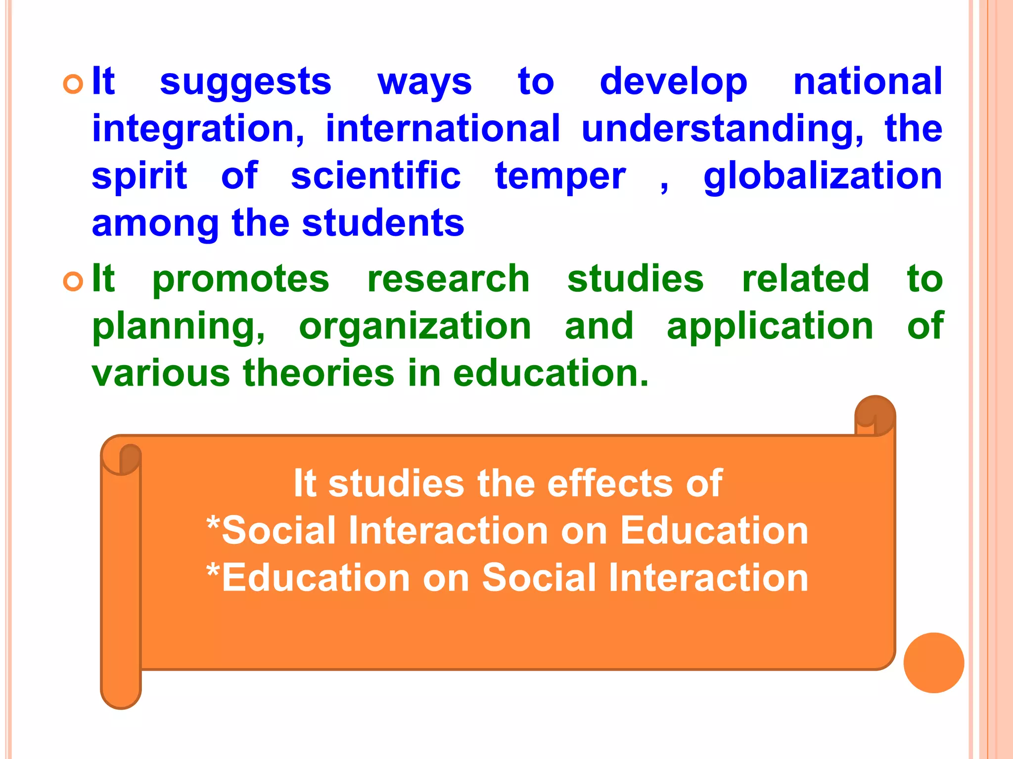 Meaning and scope of educational sociology | PPTX