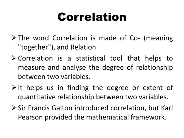 Meaning and types of correlation | PPTX