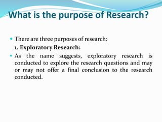 Meaning and types of research | PPTX