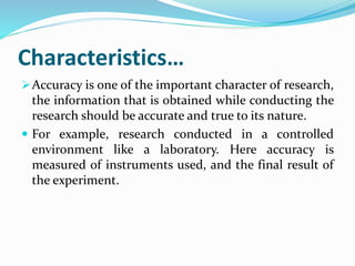 Meaning and types of research | PPTX