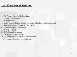 Meaning and uses of statistics | PPT