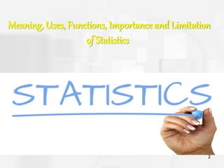 Meaning and uses of statistics | PPT