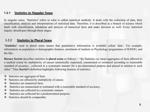 Meaning and uses of statistics | PPT | Science