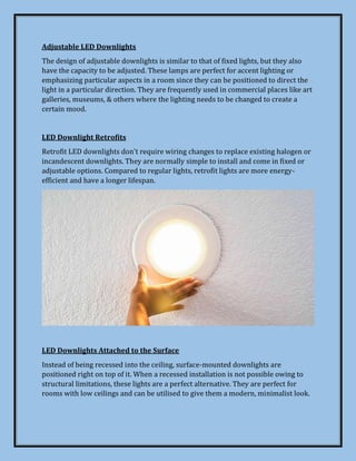Meaning Applications & Types of LED Downlights- Soffit Lighting.pdf