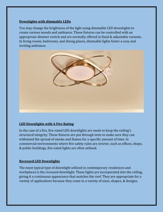 Meaning Applications & Types of LED Downlights- Soffit Lighting.pdf