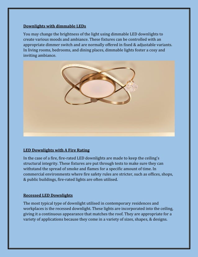 Meaning Applications & Types of LED Downlights- Soffit Lighting.pdf