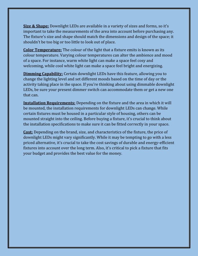 Meaning Applications & Types of LED Downlights- Soffit Lighting.pdf