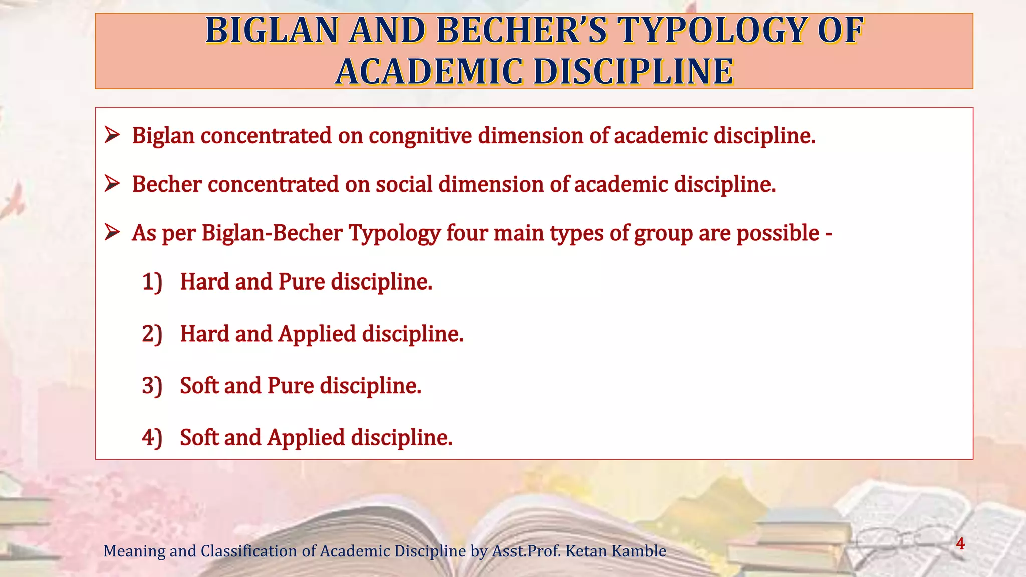 Meaning classification of academic discipline | PPTX
