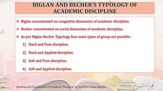 Meaning classification of academic discipline | PPTX