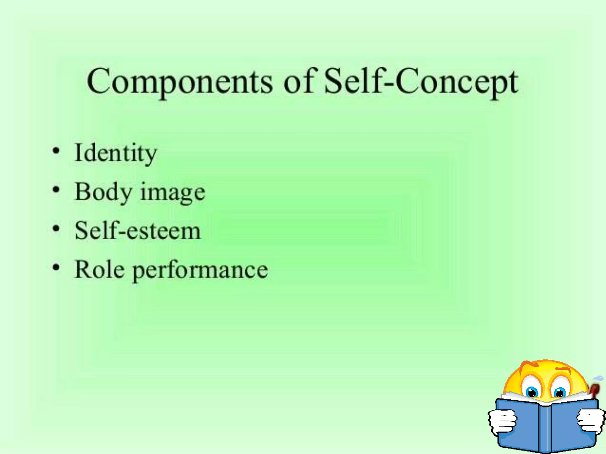 Meaning, concept and development of self concept, self esteem,self confidence and self efficacy ...
