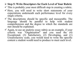 Meaning, Construction and uses of rubrics.pdf