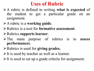 Meaning, Construction and uses of rubrics.pdf