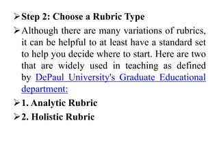 Meaning, Construction and uses of rubrics.pdf