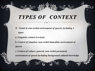 Meaning, context ,co text 2 | PPTX
