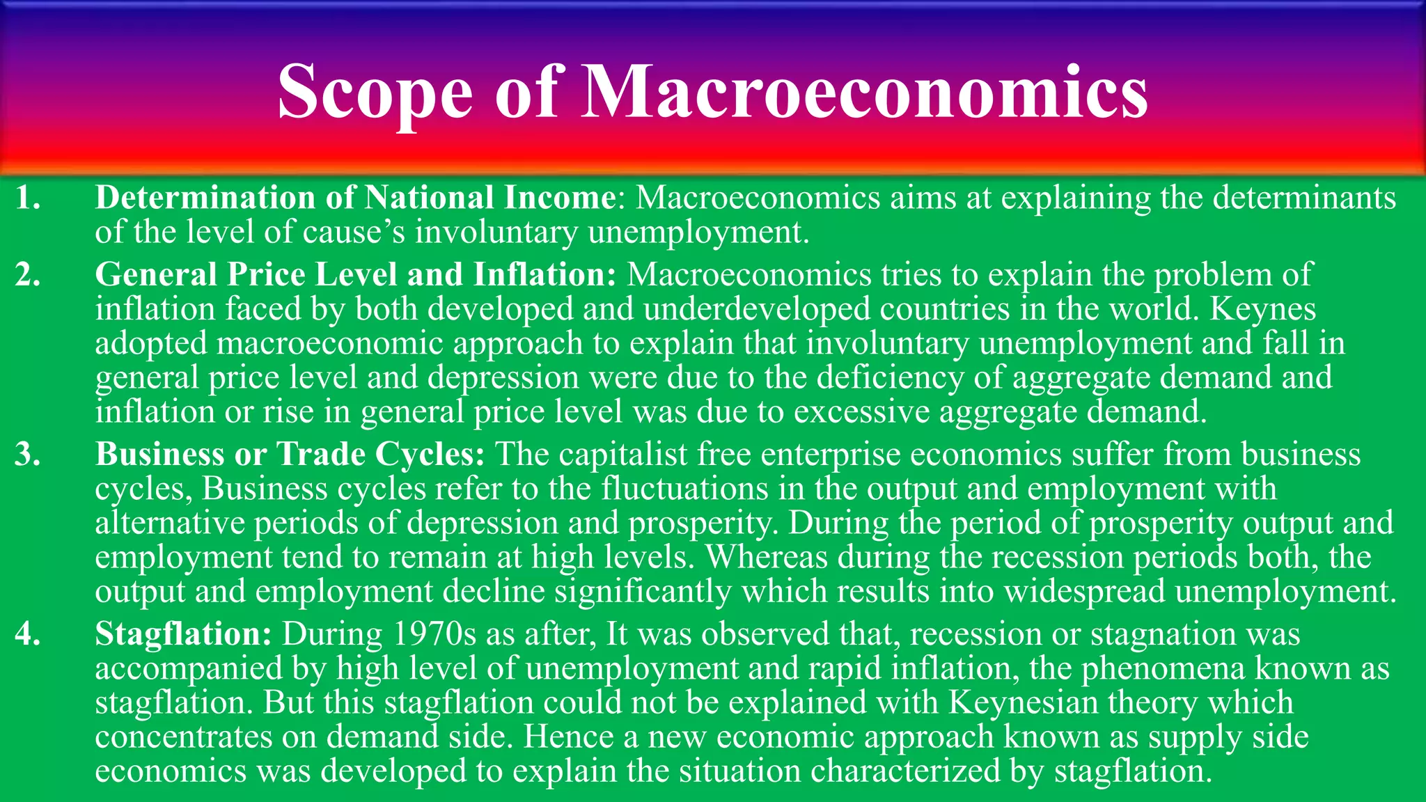 Meaning, definition, nature, scope, importance and limitation of macro ...