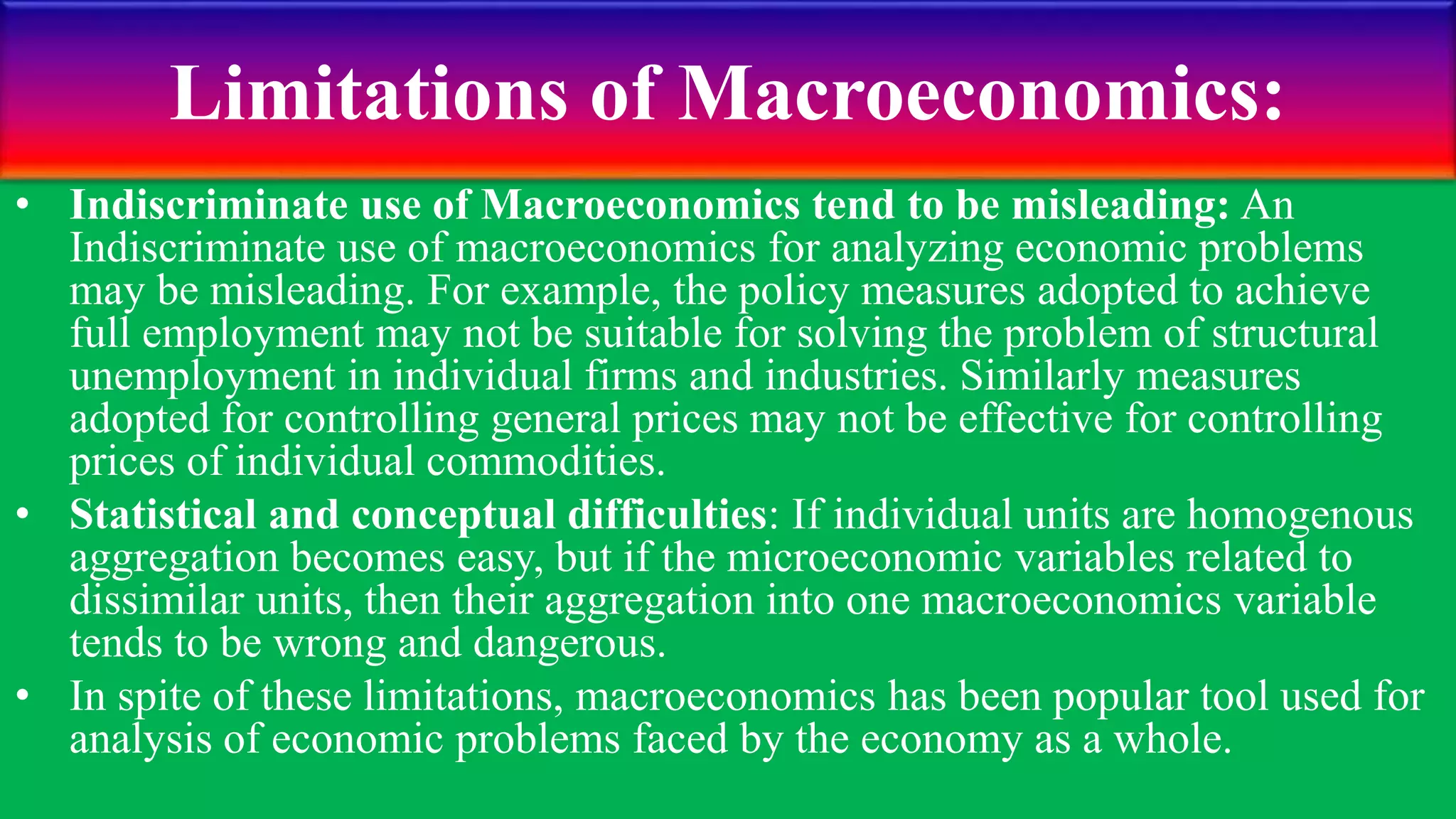 Meaning, definition, nature, scope, importance and limitation of macro ...