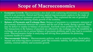 Meaning, definition, nature, scope, importance and limitation of macro ...