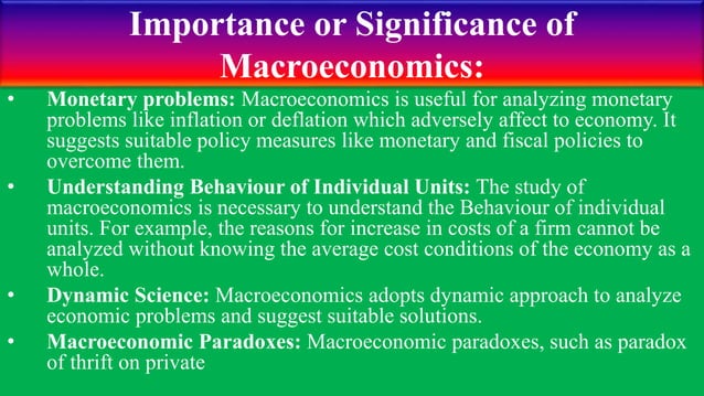 Meaning, definition, nature, scope, importance and limitation of macro ...
