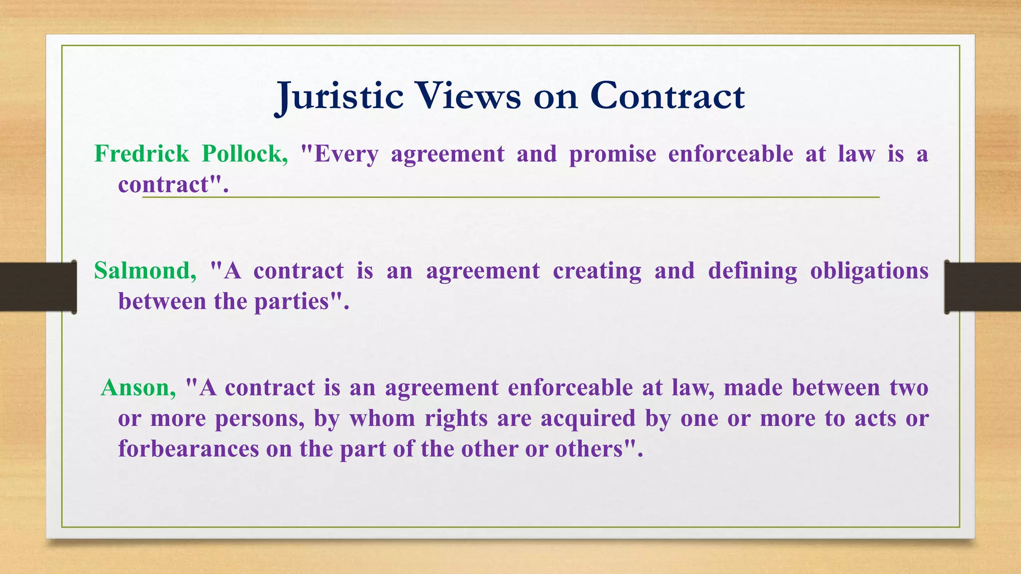 Meaning Definitions and Essentials Elements of a Valid Contract | PPT