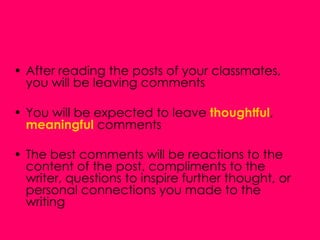 Meaningful Comments | PPT