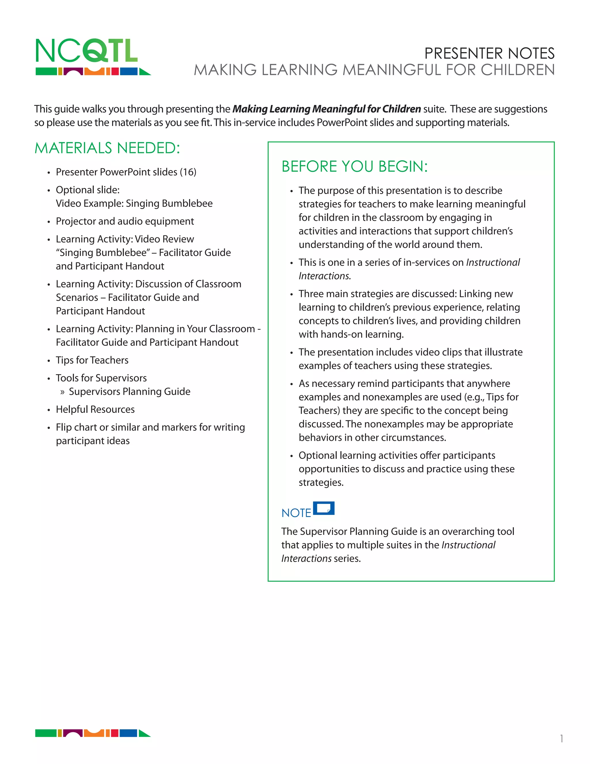 Brearn Wright -- Making Learning Meaningful | PDF