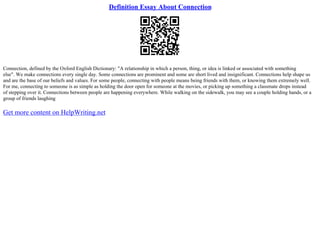 Meaningful Connection | PDF
