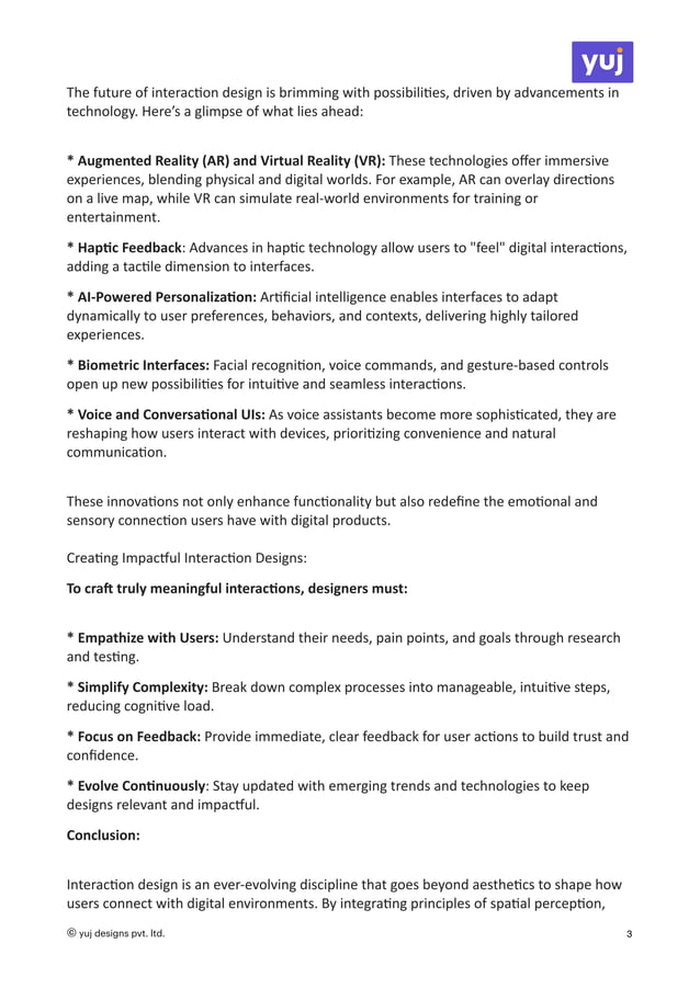 Meaningful Interactions in UI Design- yuj designs blog | PDF