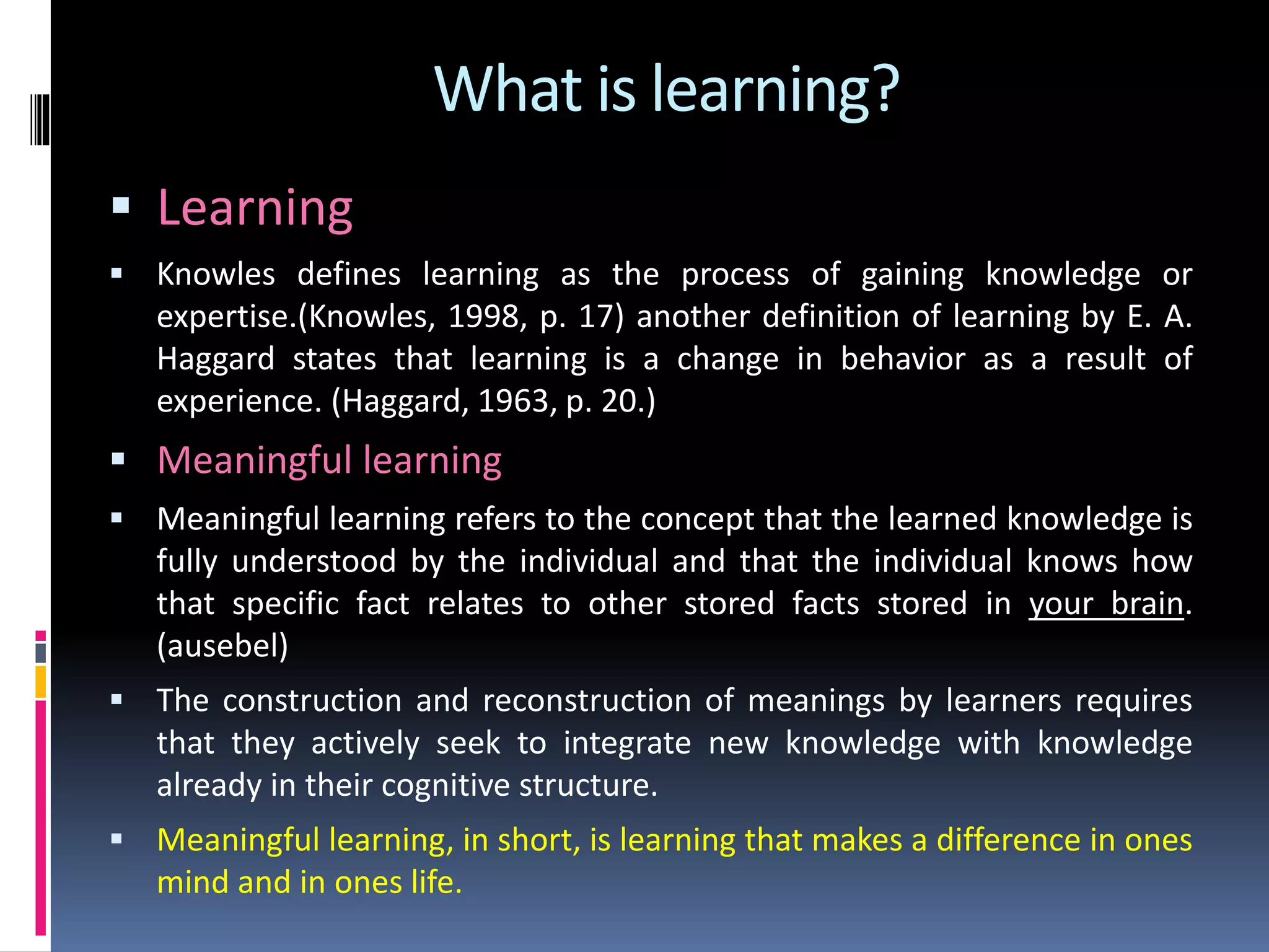 Meaningful learning | PPTX