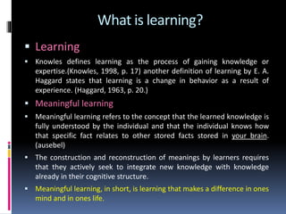 Meaningful learning | PPTX