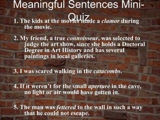 Meaningful Sentences | PPT