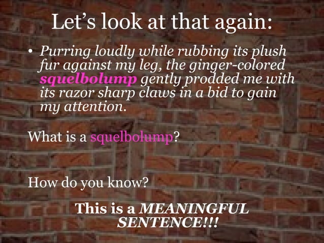 Meaningful Sentences | PPT