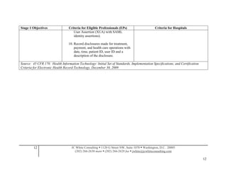 Meaningful Use Criteria Grid1 2 | PPT