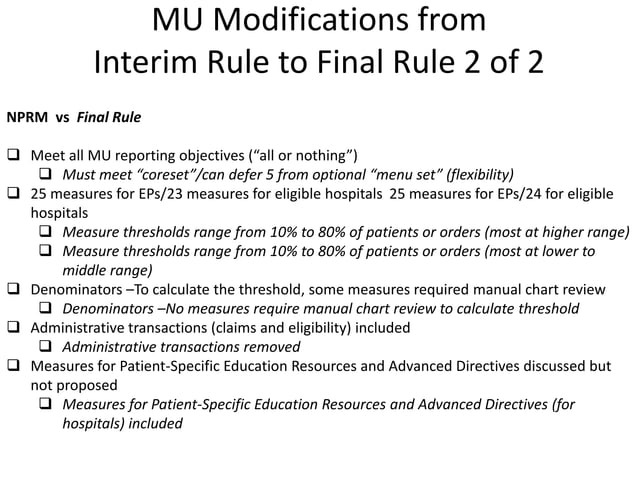 Meaningful use (mu) 101 | PPT