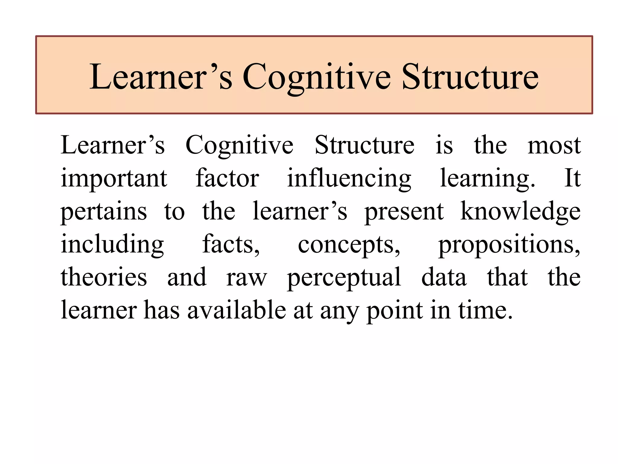 Ausubel's Meaningful Verbal Learning | PPTX